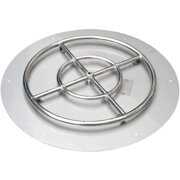 Rent to own LUNX Stainless Steel 18" Round Flat Fire Pit Burner Pan w ...
