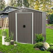 Rent to own 8' x 4' Metal Outdoor Storage Shed Storage Unit with ...