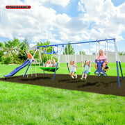 Rent to own Sportspower Outdoor Rosemead Metal Swing Set with Roman ...