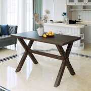 Rent to own Rustic Farmhouse Wood Kitchen Dining Table with X-Shape ...