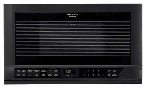 Rent to own Sharp - 1.5 Cu. Ft. Over-the-Counter Microwave - Black ...