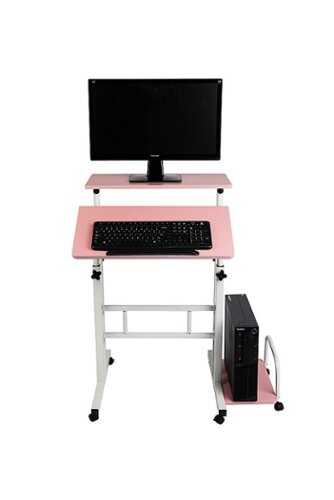 Rent to own Mind Reader - 2 Tier Sit and Stand Desk - Pink | RTBShopper