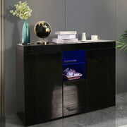 Rent to own uhomepro Modern Black High Gloss Buffet Sideboards Display ...