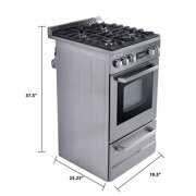 Rent to own Avanti DGR20P3S Elite Series 20 Inch Gas Freestanding Range ...